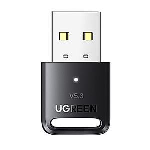 UGREEN Bluetooth Adapter, USB Bluetooth 5.3 Adapter for PC, Wireless Bluetooth Dongle, Plug and Play for Windows 11/10/8.1 Headphone Mouse Keyboard Printer Speaker Xbox PS5 Game Controllers