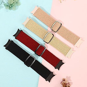 Relting Compatible with Samsung Galaxy Watch 5 Band Galaxy Watch 6 Band Galaxy Watch 4 Band Galaxy Watch 5 Pro Band Galaxy Watch 6/4 Classic Band,No Gap Braided Solo Loop Nylon Wristband for Women Men
