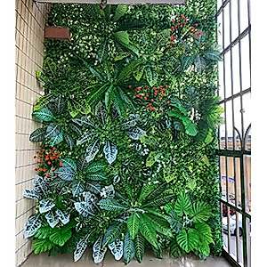 HOTRA Simulation Landscape Decorative Turf Lawn 100x200cm Ivy Artificial Hanging Vine Plants Wall Panels for Wedding Stage Party Birthday Garden (Color : E05)