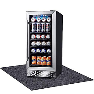 Sempoda Refrigerators Mat，Multifunctional home appliance mat—Absorbent/Waterproof，Protect refrigerators and floors, Under Refrigerators Mat，Non-slip Backing，Washable (36" x 36")