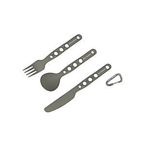 Sea to Summit Alpha Set Camping Cutlery Set with Knife, Fork, and Spoon