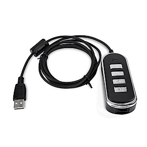 Zerone RJ9 to USB Audio Headphone Adapter with Control Box and Crystal Head Earphone