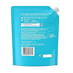 Neutrogena Hydro Boost Lightweight Hydrating Facial Cleansing Gel, Gentle Face Wash & Makeup Remover with Hyaluronic Acid, Hypoallergenic & Non Comedogenic, Refill Pouch, 16 fl. oz