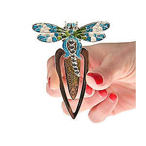 HOME-X Art Deco Dragonfly Colorful Bookmark, Tea Party Favor, Teacher Gift