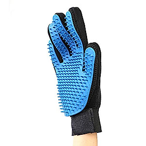Alfland Hi-tech Pet Grooming Glove - Lightweight, Durable, Eco-Friendly, Gentle Deshedding Brush Glove for Shedding, Massaging and Hair Removal. Perfect for Long & Short Fur (Left or Right Hand)