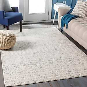Livabliss Victor Bohemian Moroccan Area Rug,7'10" x 10'3",Gray