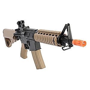 SOFT AIR USA Colt M4A1 M4 CQBR AEG Electric Airsoft Rifle with Adjustable Hop-Up, Dark Earth/Tan, 453 FPS