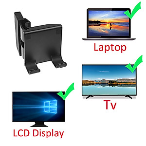 Camkix Mini Tripod and Smartphone Clip-On Holder - 1x Tabletop Extendable Tripod Photography, Vlogging, Online Meetings - 1x Adjustable Mount for Thin Laptop and Thick Desktop Monitors (up to 25mm)