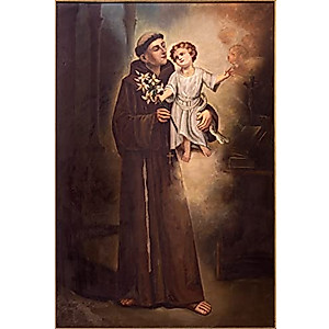 SAINT ANTHONY OF PADUA WITH JESUS CHILD OVAL SHAPE MEDAL - 100% MADE IN ITALY - THE PATRON SAINTS MEDALS (St.Anthony Round Shape)