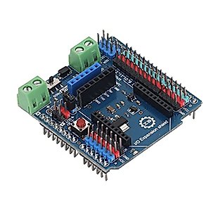Sensor Expansion Board, 14 Digital 6 Analog Ports Practical 3P Sensor Expansion Module Communication Storage Interface Support External Power Supply for DIY