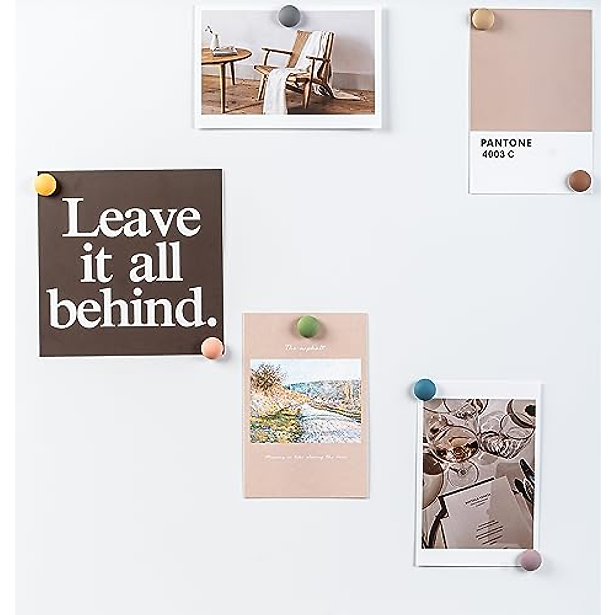 18 PC Cute Magnets, Fridge Magnets, Ultra Strong Magnets, Neutral Color Magnets, Office Magnet, Calendars Whiteboards Maps Arts Decorative Magnets