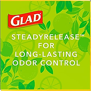 GLAD ForceFlex Tall Drawstring Trash Bags, 13 Gallon Grey Trash Bags for Tall Kitchen Trash Can, Citrus & Zest with Febreze Freshness to Eliminate Odors, 40 Count - Packaging May Vary