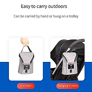 Car Baby Bottle Warmer, Sunsbell Portable Travel Milk Bottle Warmer, Constant Temperature Feeding Bottle with Temperature Display, Portable Bottle Warmer for Car Travel Camping