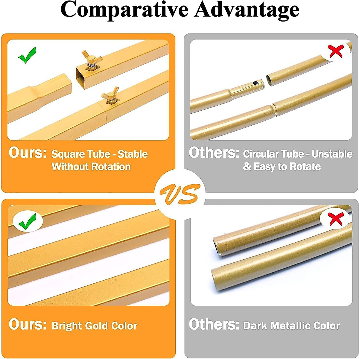 Metal Wedding Backdrop Stand | 6.8Ft & 8Ft Curved Top Wedding Arch Frame | Set of 2 Balloon Flower Backdrop Stands for Ceremony Birthday Baby Shower Anniversary Background Decoration