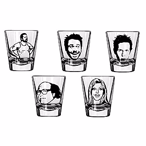 5 Set of Always Sunny in Philadelphia Shot Glasses