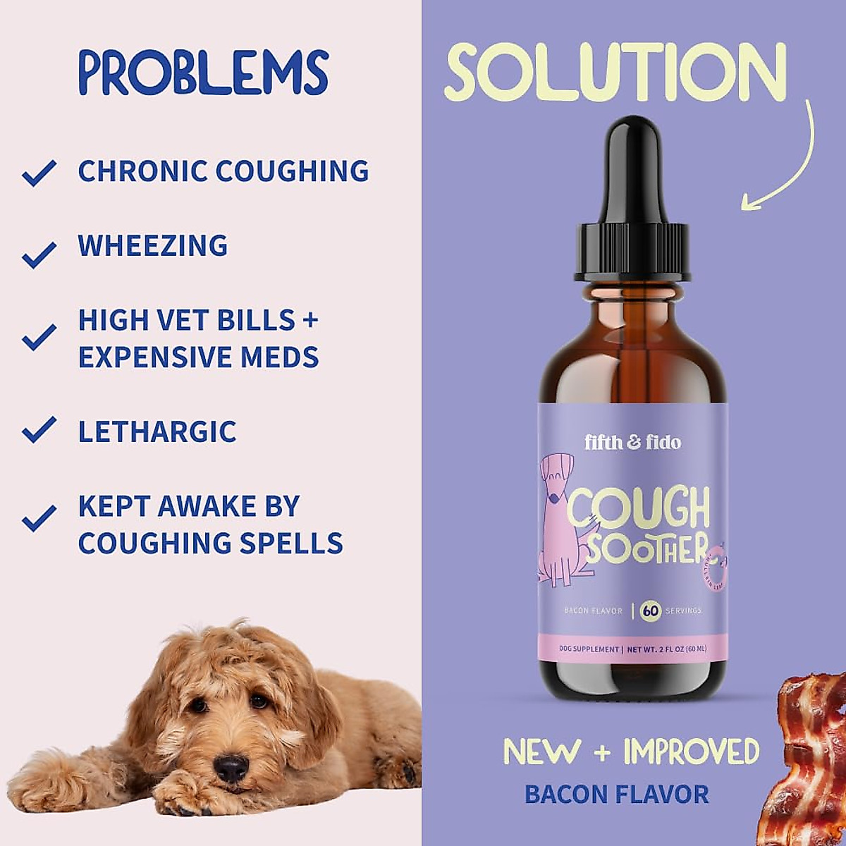 Dog Cough Treatment - Kennel Cough Treatment for Dogs - Gentle Dog Congestion Relief - Kennel Cough Treatment at Home - Natural Dog Cough Suppressant - Liquid Dog Cough Relief