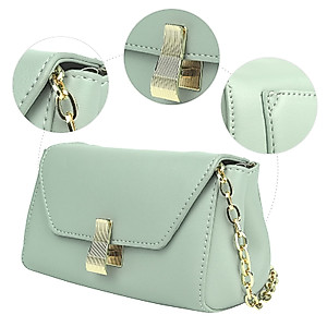 OSGTFY Small Crossbody Purses bags for Women Handbags Shoulder Bag | Zipper Pocket | Metal Strap (green)
