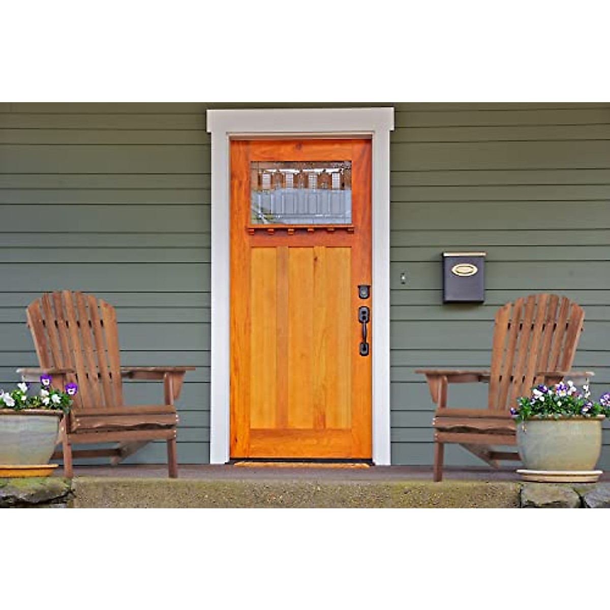 Half Pre-Assembled Folding Adirondack Chair Set of 2, Outdoor Wooden Patio Chair for Garden Lawn Backyard Deck Firepit