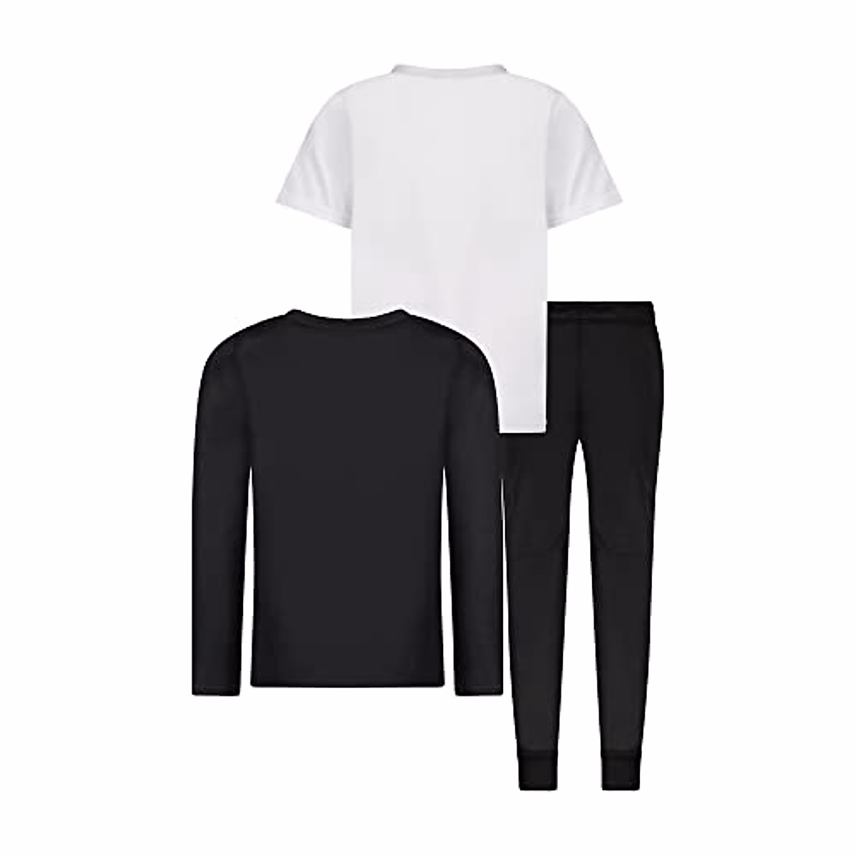 PUMA Boys' 3 Piece T-Shirt, Long Sleeve Shirt & Jogger Set, Black, 5