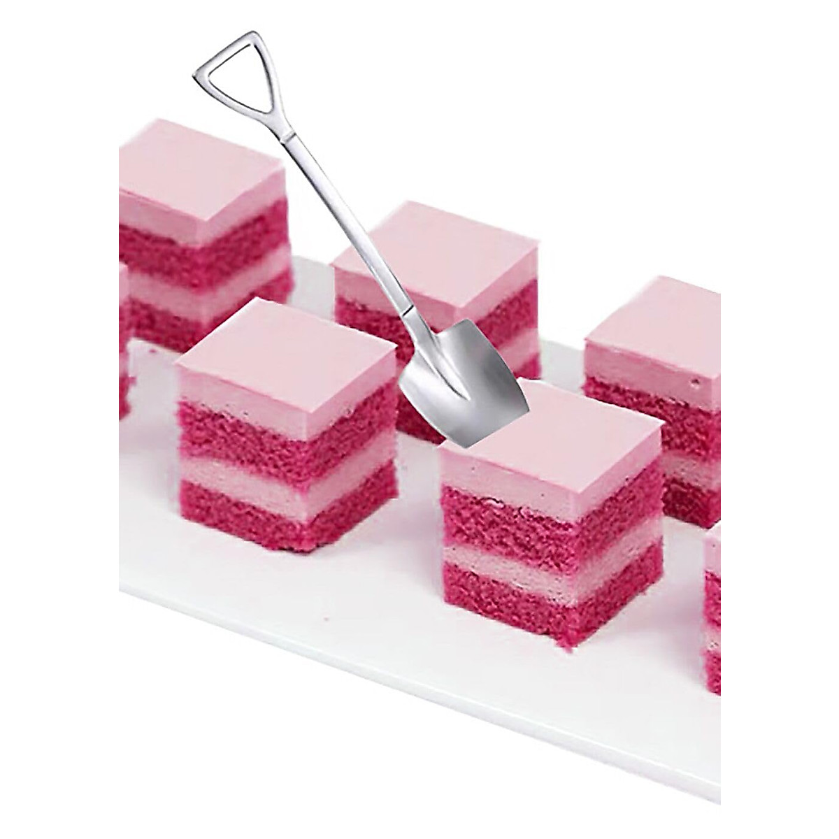 KINGSUPER 15 PCS Mini Shovel Spoons for Desserts 6 inch Stainless Steel Ice Cream Spoons Small spoons