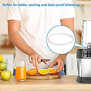 5 Pack Rubber Gaskets Replacement Seal White O-Ring for Nutri Ninja Pro Blender Blade Replacement for Ninja BL660 1100w BL770 1500w BL663 BL740 BL773CO BL780 BL780CO (3.22 inch Gaskets)