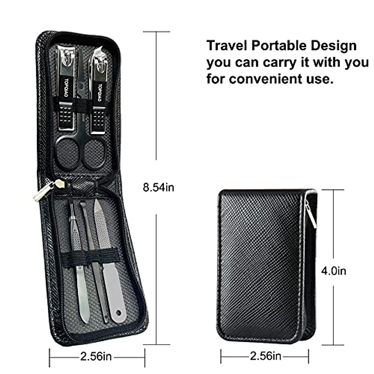 Nail Art Set Nail Clipper Pedicure Set, 6 Piece Nail Scissors, Sharp Stainless Steel Nail and Toenail Scissors,. Nail Care Tools with Luxury Travel Case