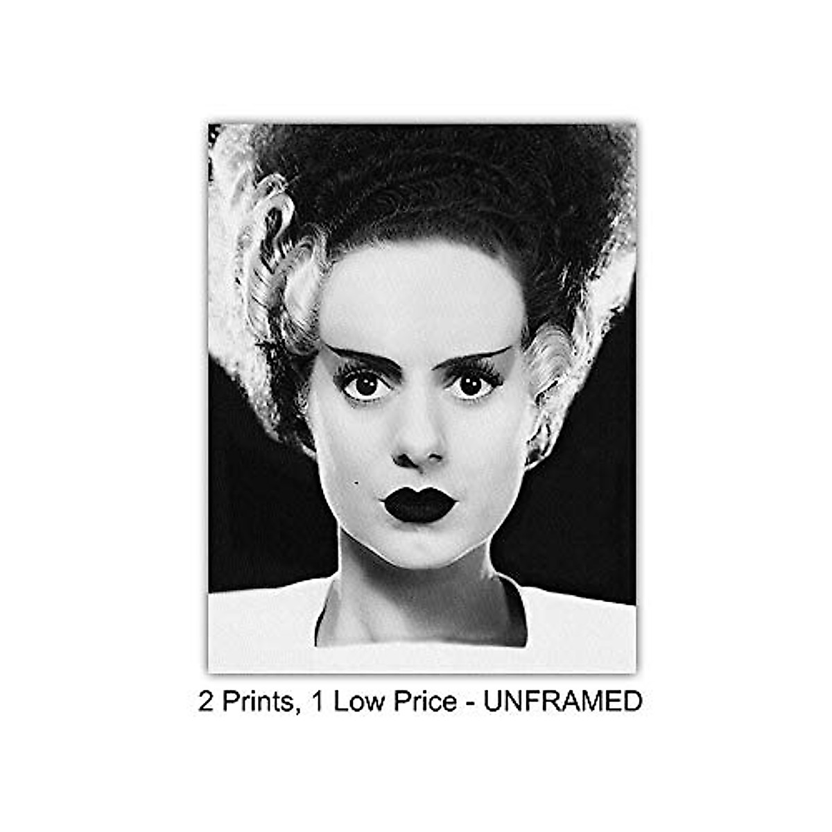 Frankenstein, Bride Poster Set - Gift for Vintage Hollywood Horror Monster Movie, Goth, Gothic Fan, Men, Teens, Kids Bedroom - 8x10 Funny Photo Photograph Wall Art Decor, Room Decorations Pictures