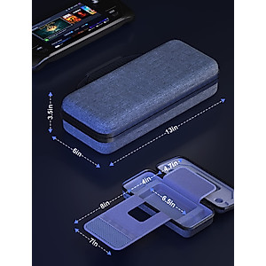 Carrying Case for Steam Deck Console, Protective Hard Shell Portable Storage Bag With Pockets for Steam Deck AC Charger & Other Accessories Built-in Stand Carry Bag for Travel