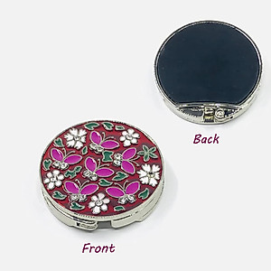 KEBOOT Purse Hook for Table, Bling Rhinestone Purse Holder for Table Desk, Handbag Storage Folding Decor Table Hook, Women's Bag Handbag Hanger Holder 3pcs Flowers and Butterflies