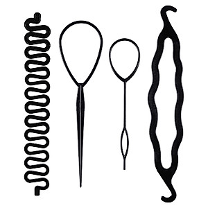 CCbeauty Hair Styling Accessories Ponytail Hair Twist Tool Magic French Braid Tool/Bump Up Volume Hair Inserts/Topsy Tail Kit/Bun Maker/Hair Comb for Women Girls