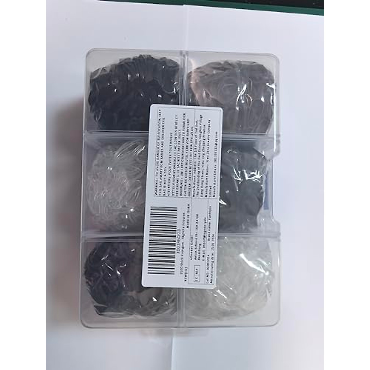 Elastic Hair Bands, 2500Pcs Hair Rubber Bands, Mini Hair Ties for Girls Women, Funtopia Small Hair Elastics with Organizer Box, Soft Hair Elastics for Kid Toddlers (Brown, Black, Clear)