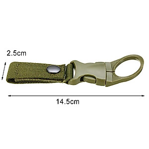 Hanging Bottle Buckle Clip Carabiner,Portable Mineral Water Bottle Ring Holder Keychain Belt Webbing Strap for Outdoor Camping Hiking Traveling (3PCS)