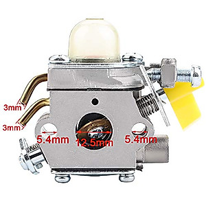 Venseri 26cc Carburetor with Check Valve for Homelite Ryobi Poulan Craftsman 30cc 26cc Trimmer Blower ZAMA C1U-H60 Carb Replace 308054013 308054012 308054004 308054008