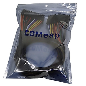 COMeap 24 Pin ATX Cable for Corsair AXI HXI Series PSUs, 14 Pin + 10 Pin to 24 Pin ATX PSU Power Adapter Sleeved 24.8-inch(63cm)