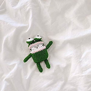 SGVAHY Case for Airpods Pro Case Cover with Keychain Kawaii Airpod Pro Case Cover Cute Frog Knit Furry Apple Airpods Pro Generation Wireless Charging Case Fluffy Soft Fur Mini Airpod Case