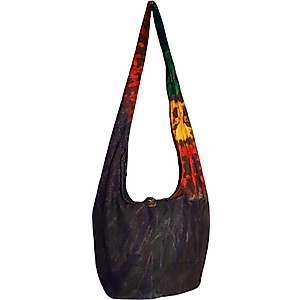 Lovely Creations Hippie Boho New Elephant Crossbody Bohemian Gypsy Sling Shoulder Bag Small Size (S White)