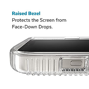 Speck Clear iPhone 15 Plus & 14 Plus Case - Slim Phone Case with Drop Protection, Scratch Resistant & Anti Yellowing Case with No Slip Grip for iPhone 15 Plus & 14 Plus 6.7 Inch Model - GemShell Grip