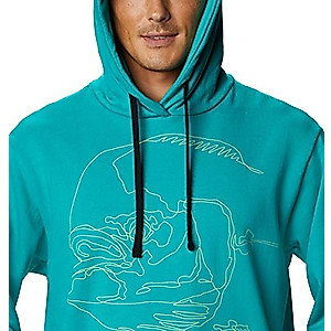Columbia Men's PFG Running Line Hoodie, Tropic Water/Lime Glow Dorado, X-Large