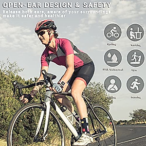 Waterproof Bone Conduction Headphones for Swimming,IPX8 Open-ear 16GB MP3 Player Bluetooth Wireless Sports Swimming Headphones with Noise Cancelling Mic for Swimming Skiing Cycling Driving Gym