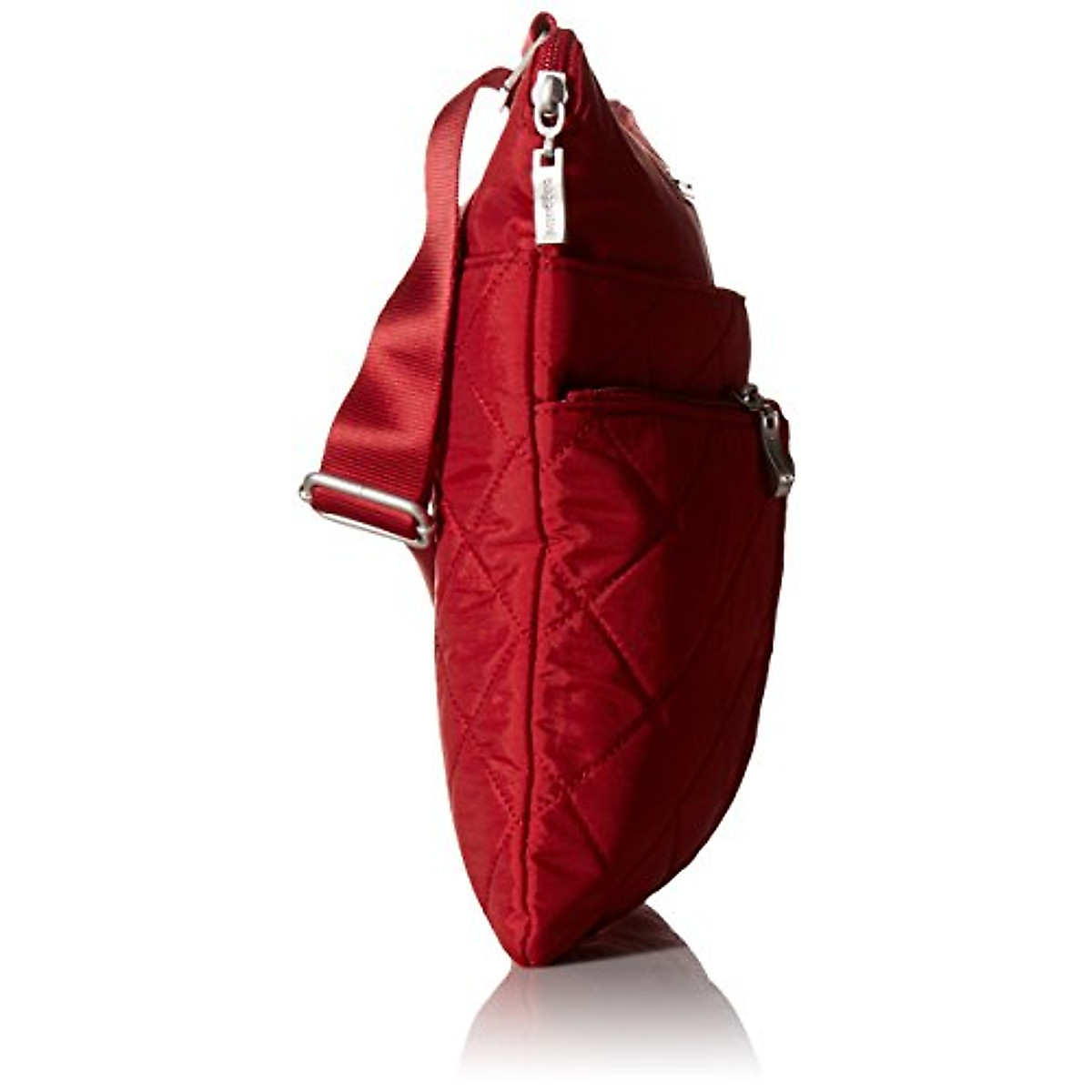 Baggallini womens Quilted horizon crossbody with RFID, red quilt, One Size