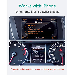 CHOOCL Bluetooth 5.0 aptX-HD Car Adapter Compatible for Audi MMI 3G AMI Music Interface,Audi Symphony,Audi Concert,Mercedes Media Interface and Volkswagen MDI Connector(A1-3000A)