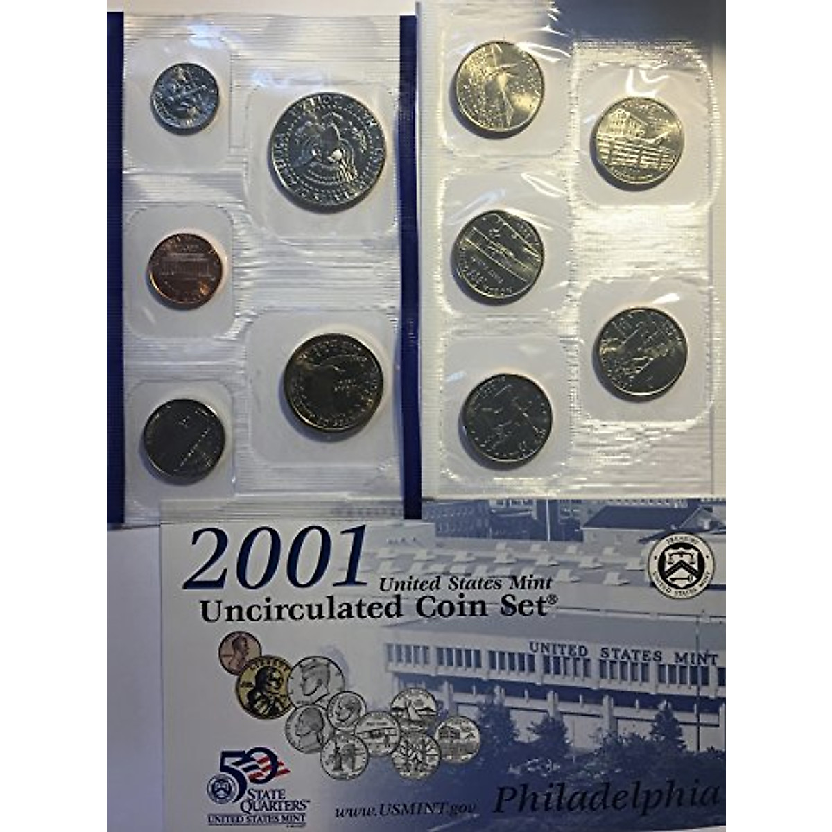2001 P D US Mint Set 20 Piece Comes in the Original Packing from the Mint Uncirculated