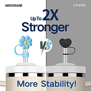 Straw Cover, 8 Pcs Straw Toppers for 10mm/0.4 Inch Stanley Straws, Straw Covers Cap for Stanley Cup 40 oz Tumblers, Stanley Cup Straw Cover, Straw Toppers for Tumblers for Stanley Cup Accessories