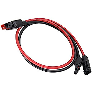 HCFeng 10AWG( M-C-4 )Connector to (an-der-Son )Female Power Solar Panel Cable Connector, Solar Connector to Ads Port Adapter for Goal Zero Yeti Portable Outdoor RV/Van Camping[60cm/2ft]