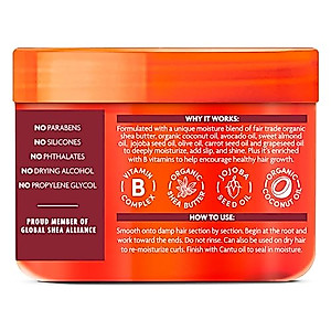 Cantu Coconut Curling Cream with Shea Butter for Natural Hair, 12 oz, Packaging may vary