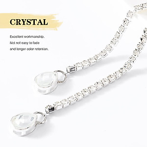 Nicute Punk Leather Waist Chain Black Body Chains Rhinestone Belt Chain Gothic Body Accessories for Women and Girls (3)