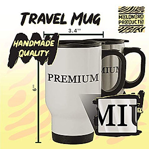 Molandra Products What's Your Damage? - 14oz Stainless Steel Travel Mug, Silver