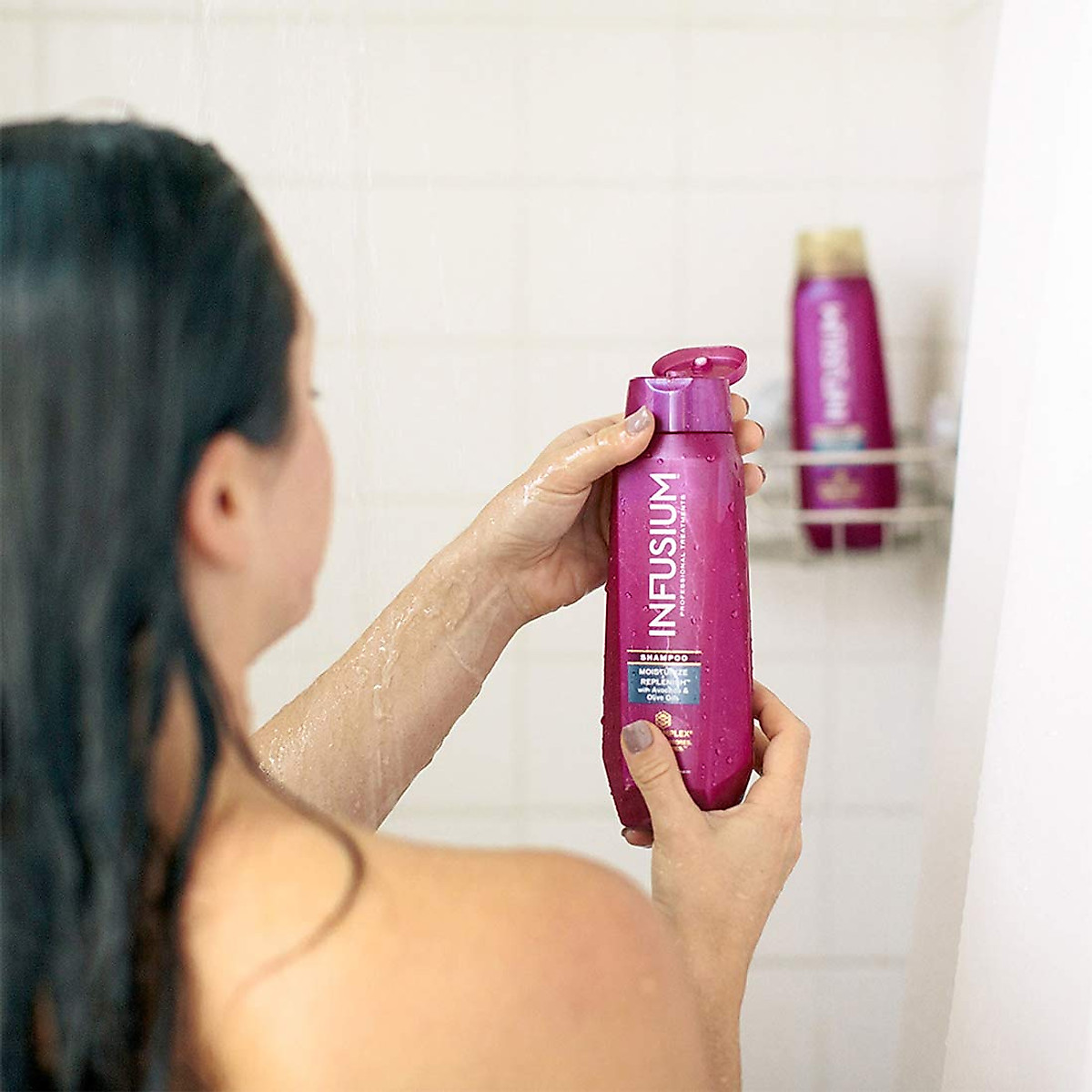 Infusium Professional Shampoo 13.5 oz, Conditioner 13.5 oz, and Leave-In Treatment 11 oz Set - Repair & Replenish - 3 Bottles