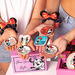 Disney Mickey and Minnie Mouse Mini Trinket Dish Set - Mini Ceramic Trinket Tray, 3-Piece Gift Set - Jewelry Dish Ring Holder