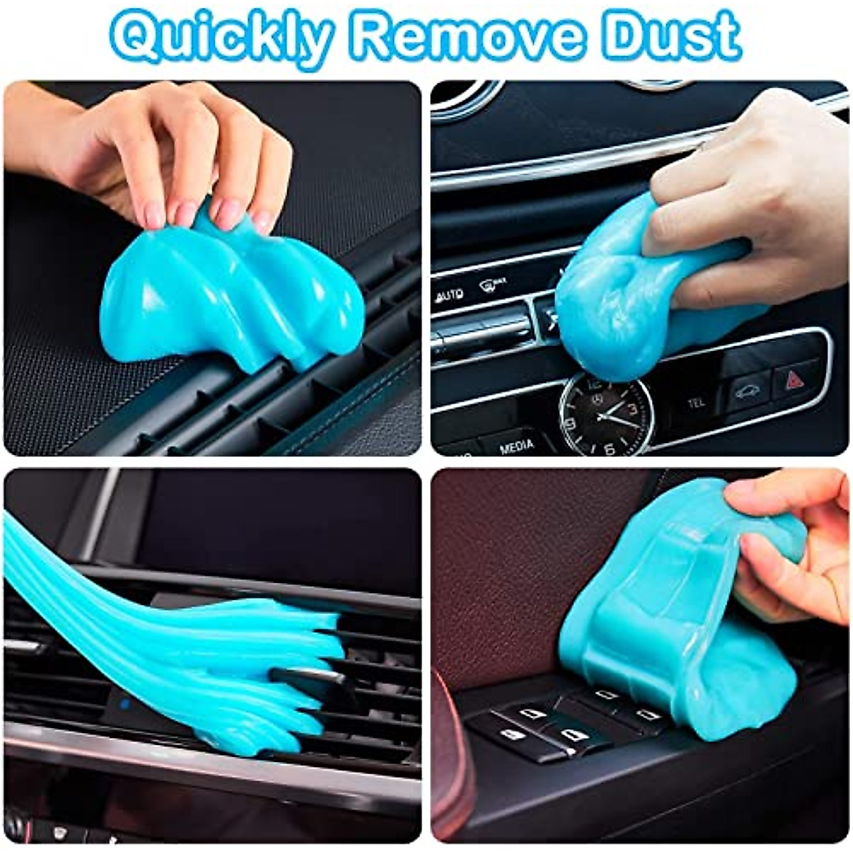 AESALUTOY New Upgraded Cleaning Gel for Car, 4-Pack Car Cleaning Kits Universal Detailing Automotive Dust Car Crevice Cleaner Auto Air Vent Interior Detail Removal